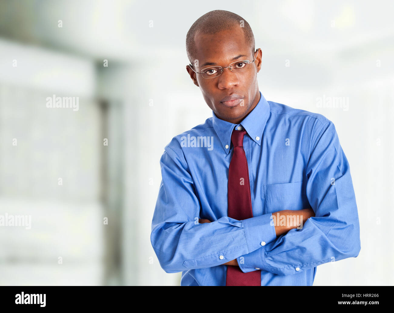Friendly black male manager portrait Stock Photo - Alamy