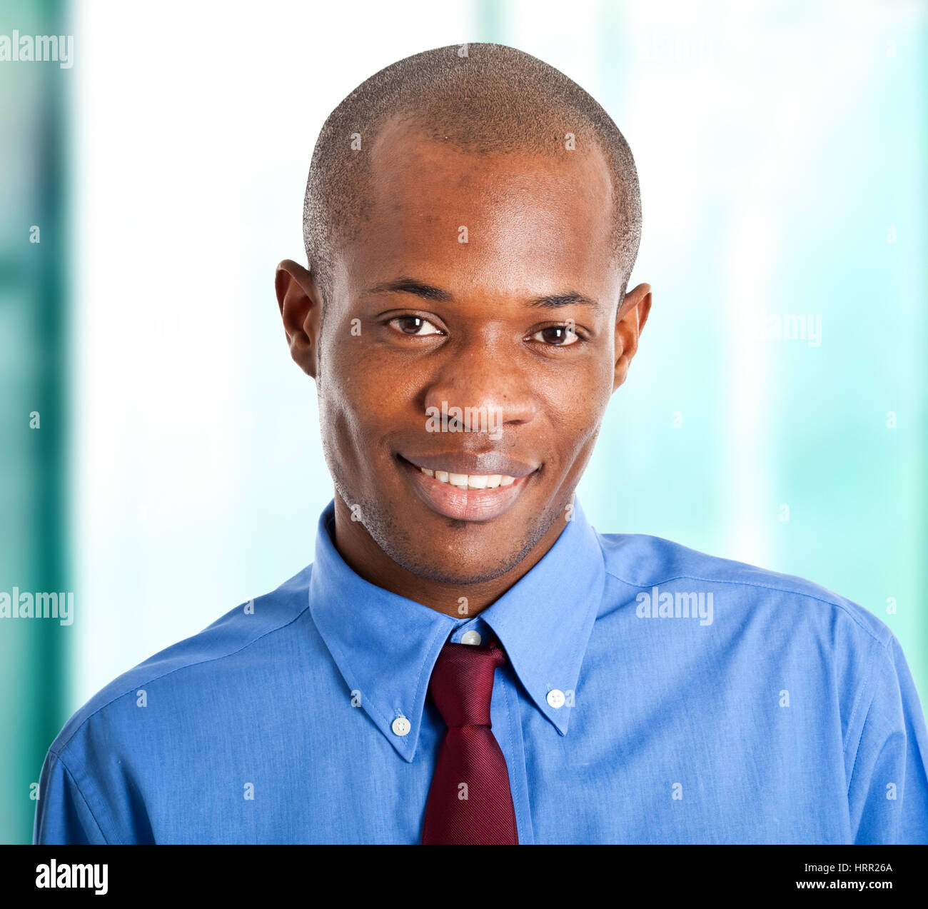 Friendly black male manager portrait Stock Photo - Alamy