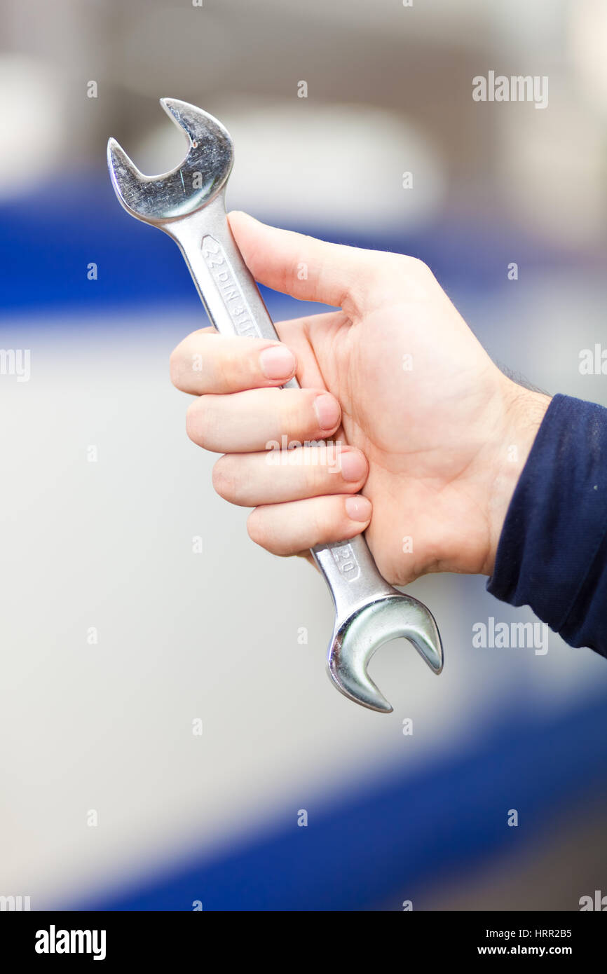 Silver wrench hi-res stock photography and images - Alamy