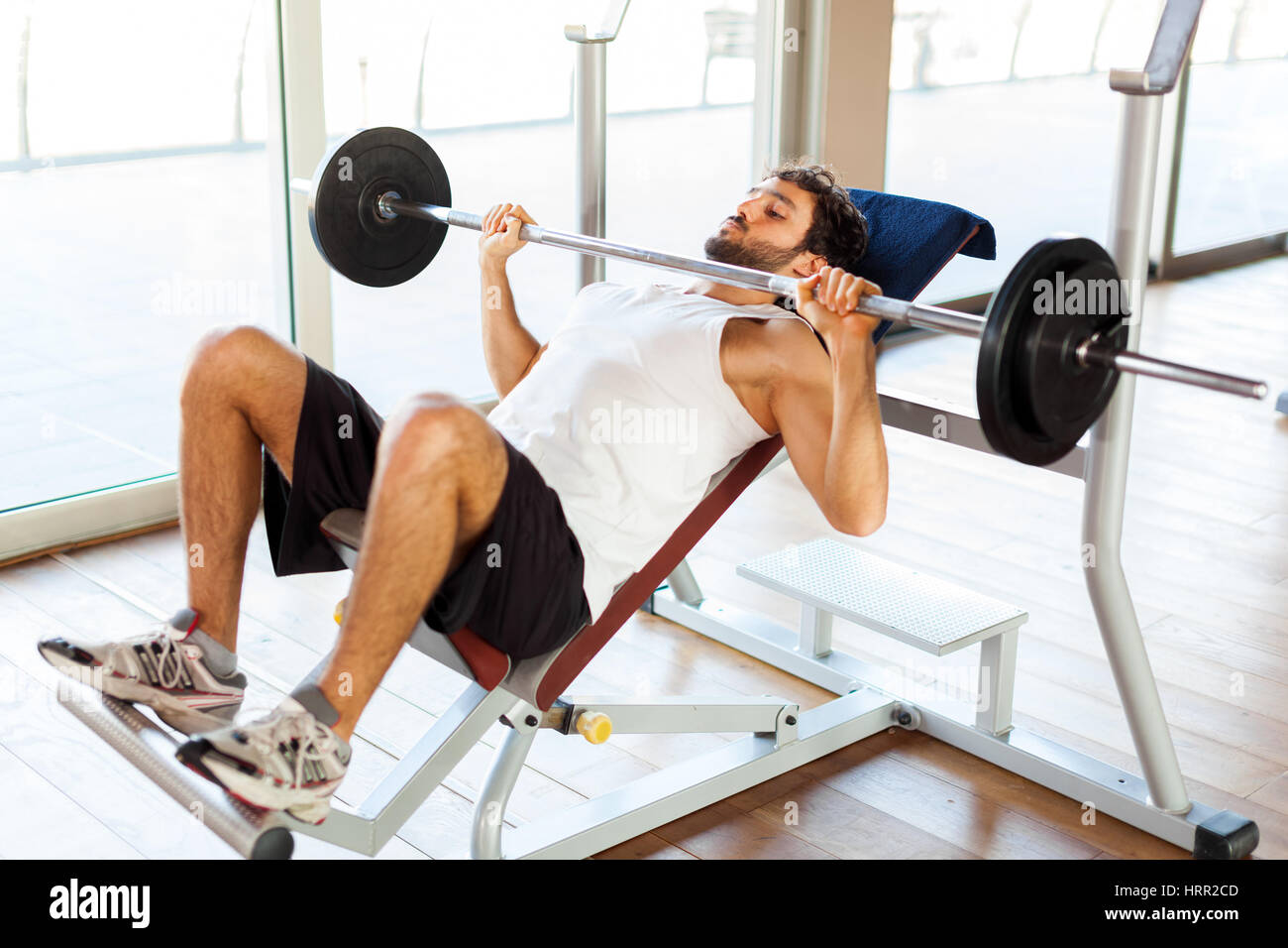 Bodybuilder working out biceps hi-res stock photography and images - Alamy