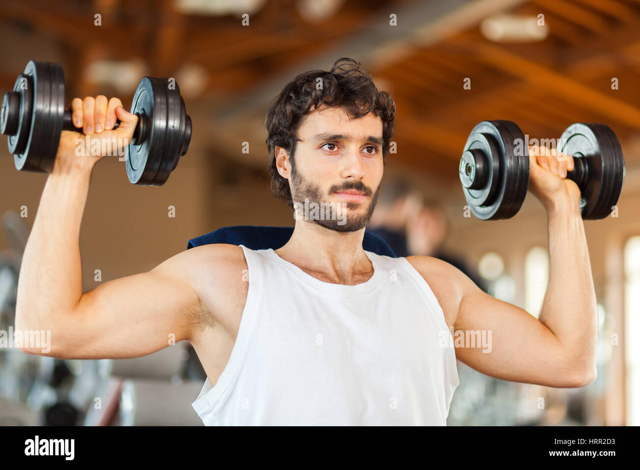 Man working out Stock Photo - Alamy