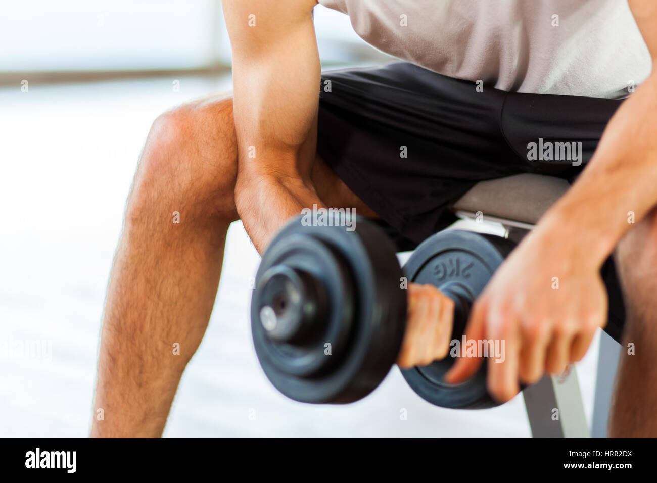 Man lifting weights hi-res stock photography and images - Alamy