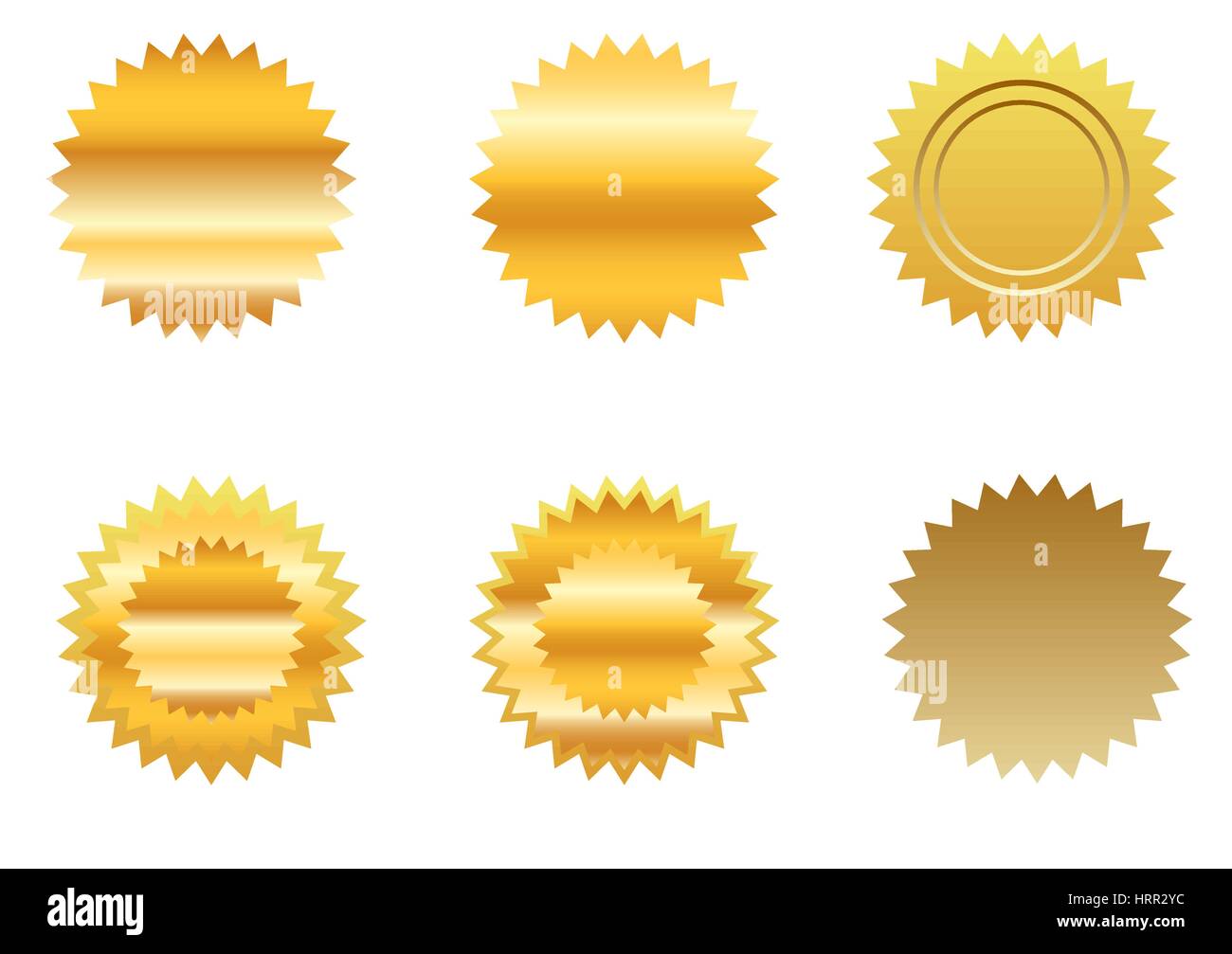 gold sticker set Stock Vector Image & Art - Alamy
