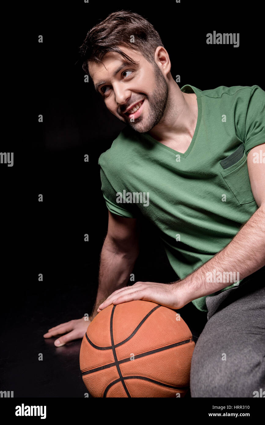 Black portrait smiling basketball man hi-res stock photography and ...