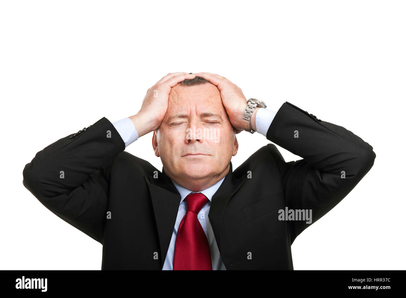 Desperate businessman portrait Stock Photo - Alamy