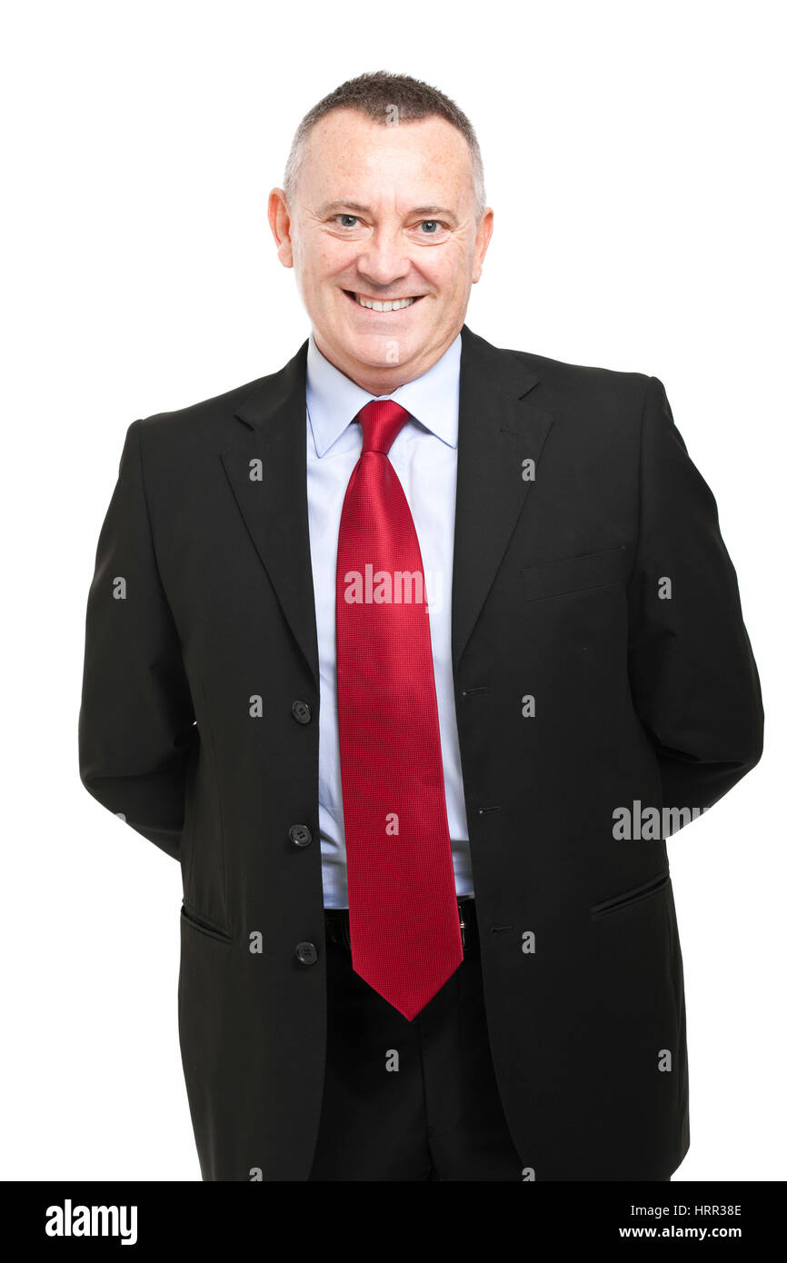 Senior male manager isolated on white Stock Photo - Alamy