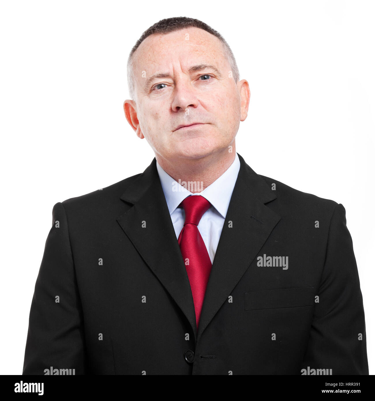 Senior male manager isolated on white Stock Photo - Alamy