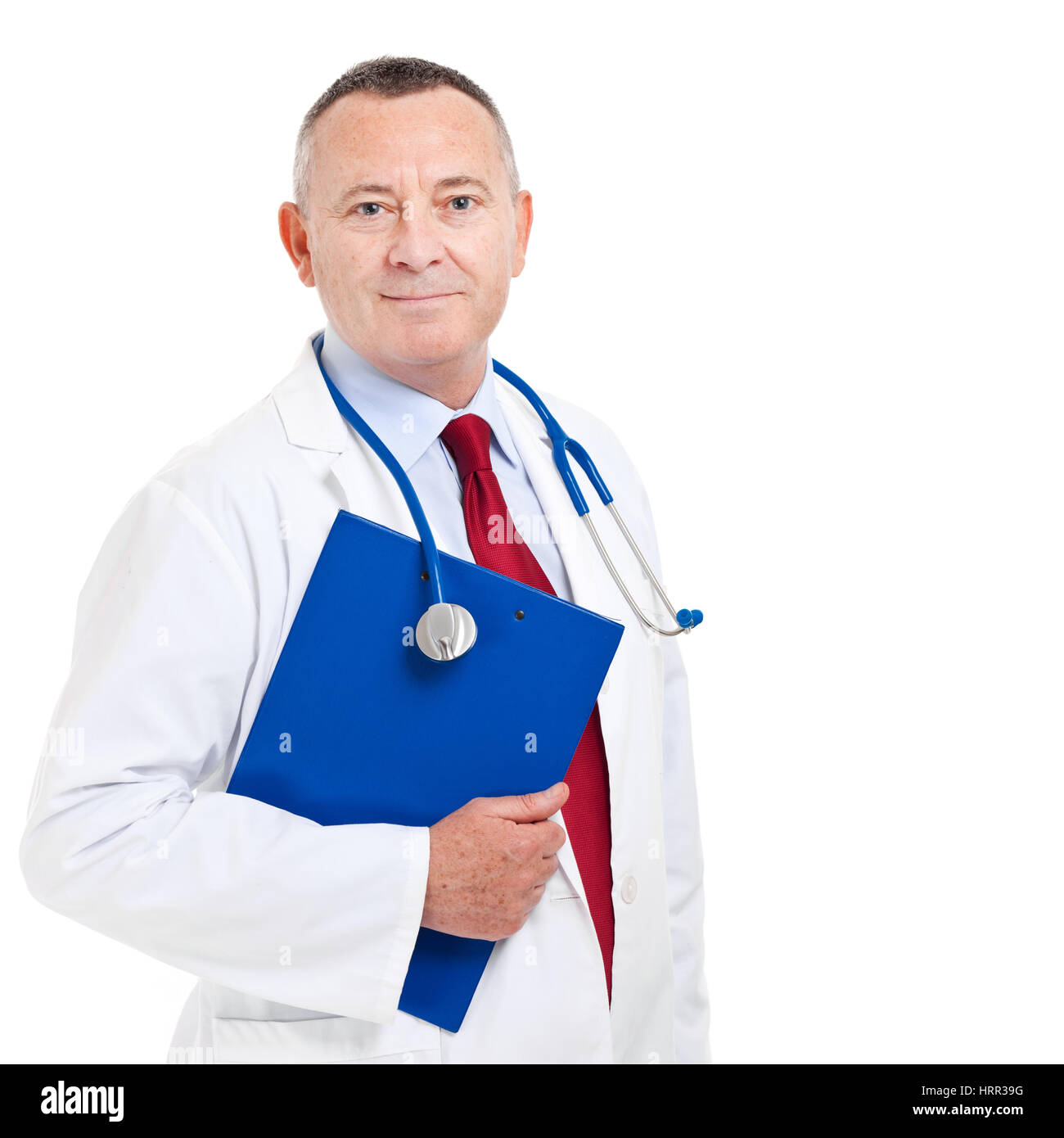 Smiling doctor isolated on white Stock Photo - Alamy