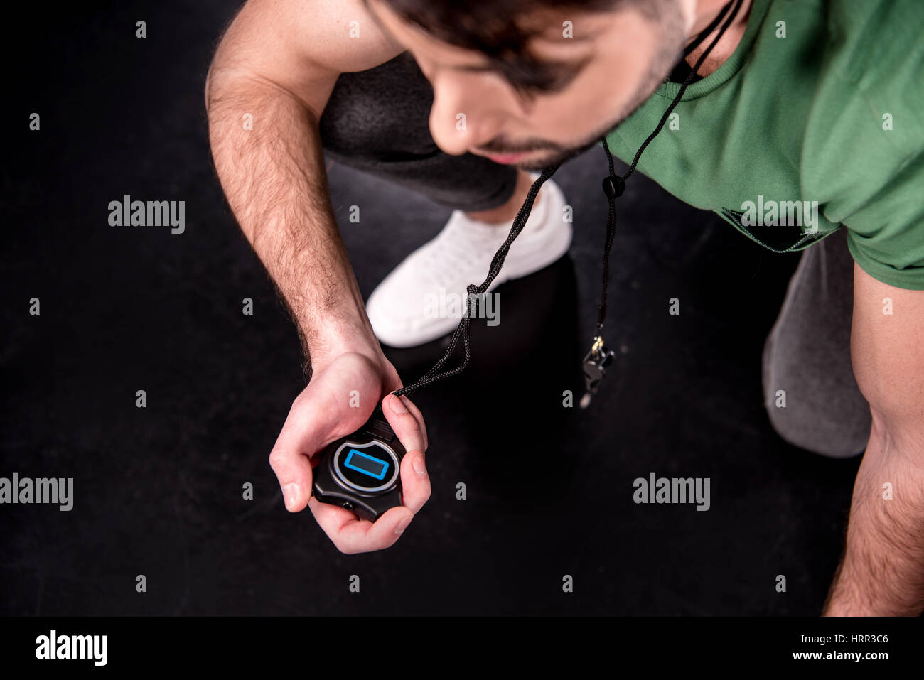 Man athlete stopwatch hi-res stock photography and images - Alamy