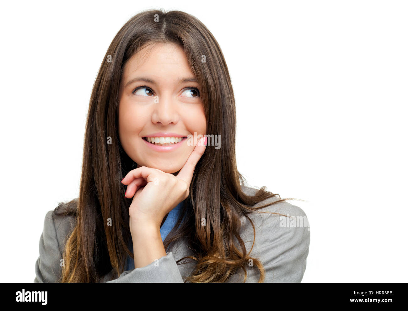 Happy businesswoman having idea hi-res stock photography and images - Alamy