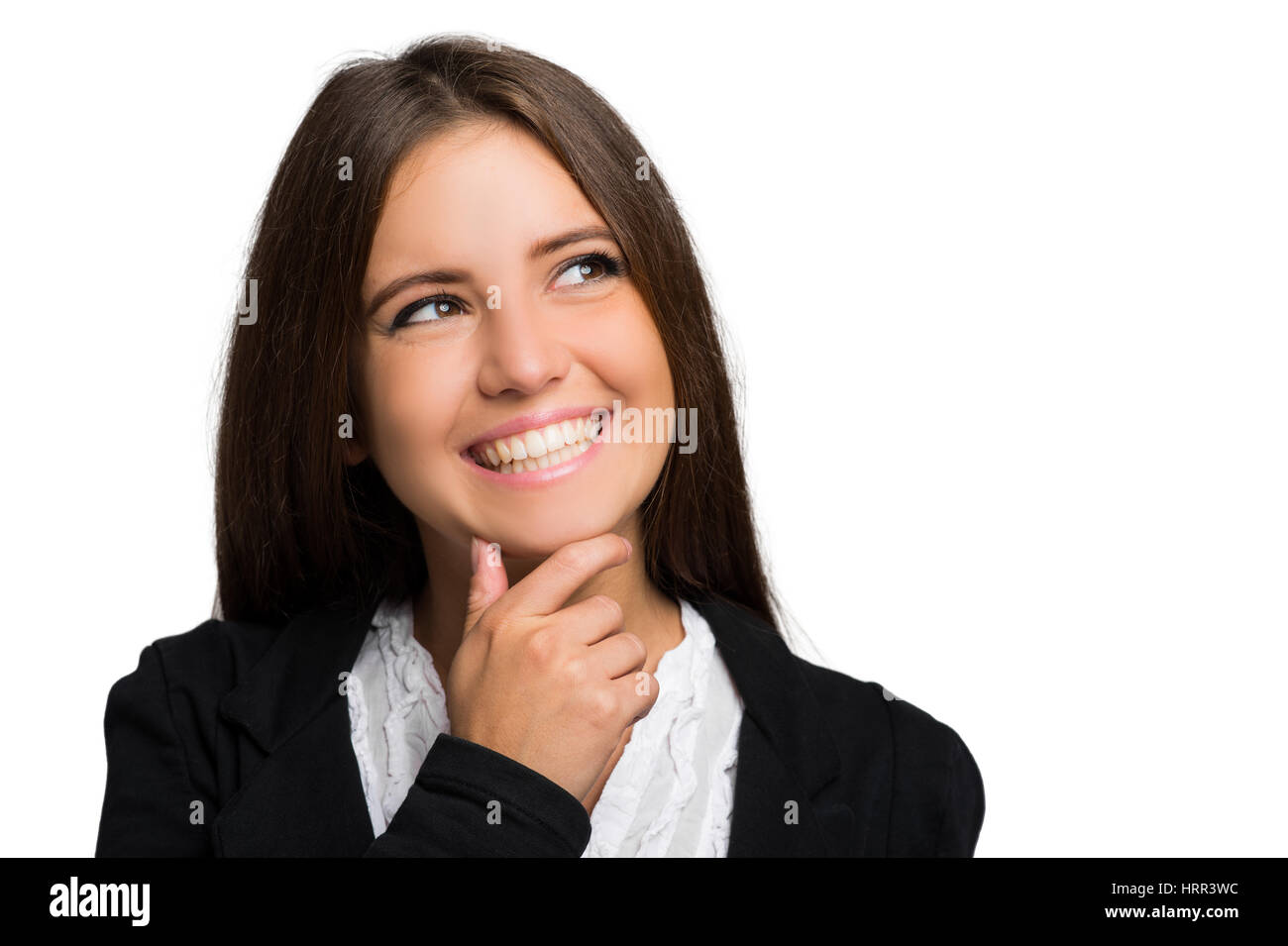 Happy woman having an idea Stock Photo - Alamy