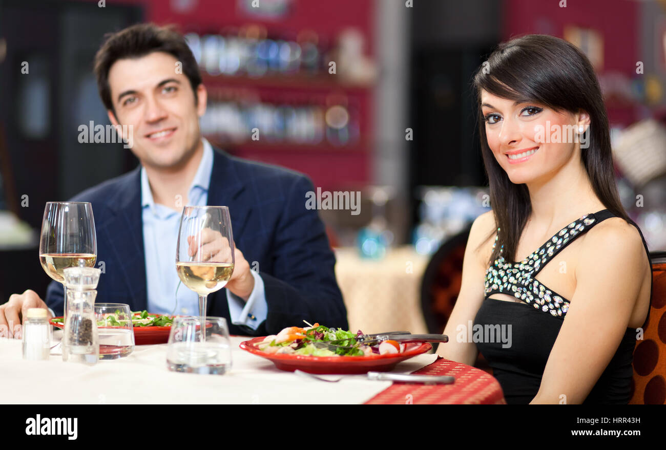 Couple having dinner in a luxury restaurant Stock Photo - Alamy