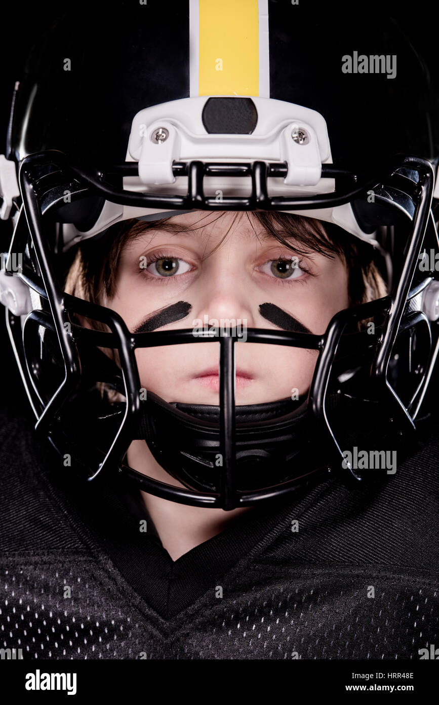 One headshot front view black football hi-res stock photography and ...
