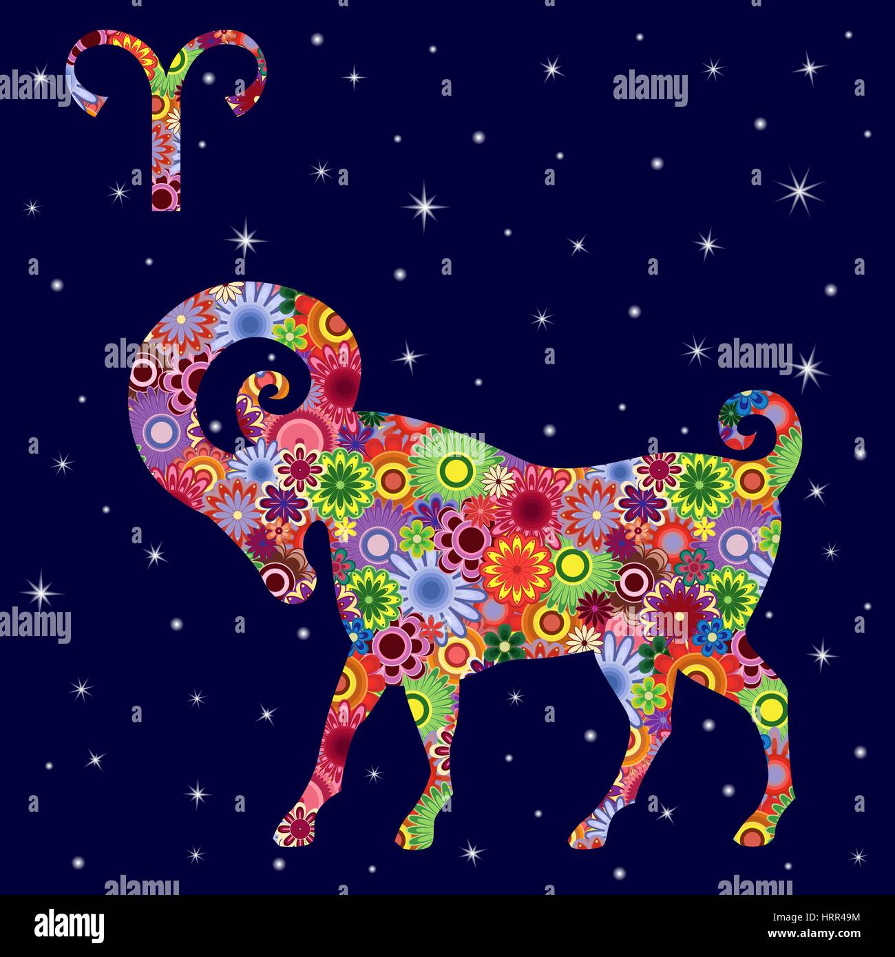 Aries symbol zodiac sign illustration hi-res stock photography and ...