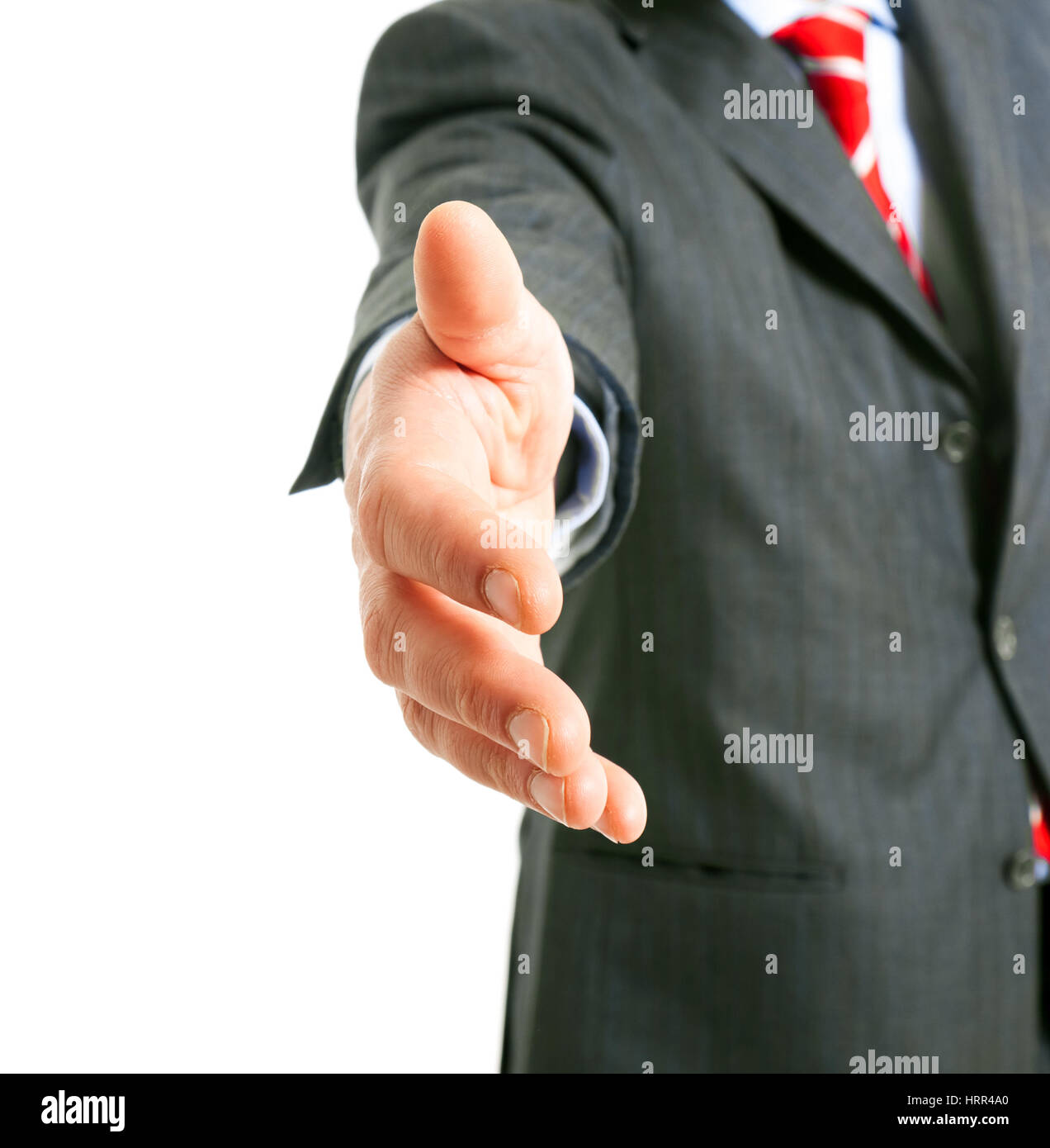 Business handshake isolated on white Stock Photo - Alamy