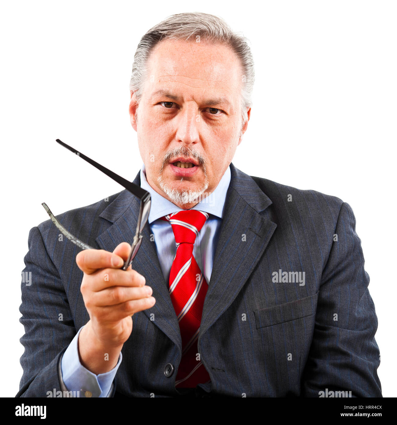 Mature manager holding his glasses Stock Photo - Alamy