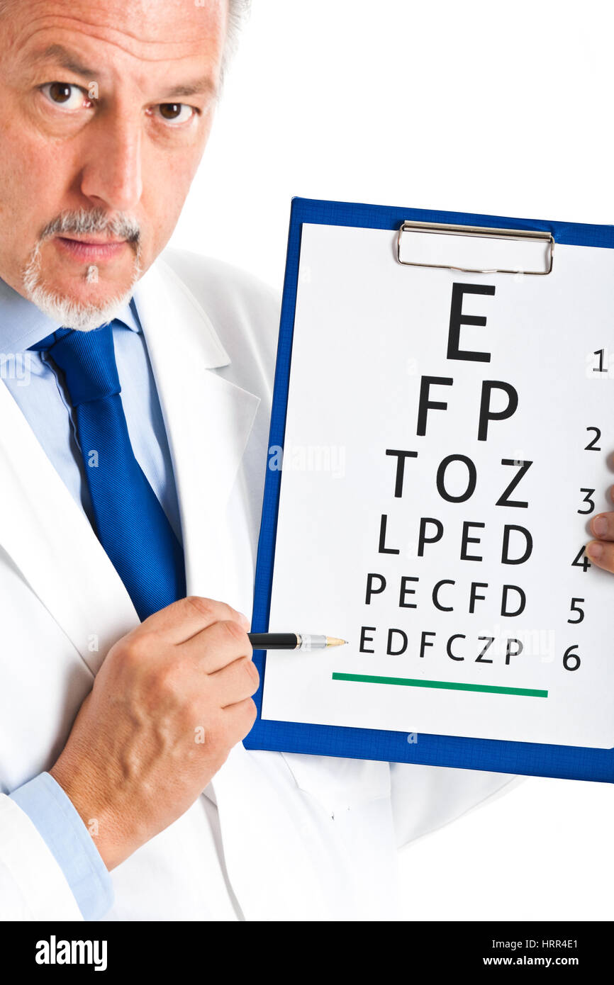 Oculist doing an optical test Stock Photo - Alamy