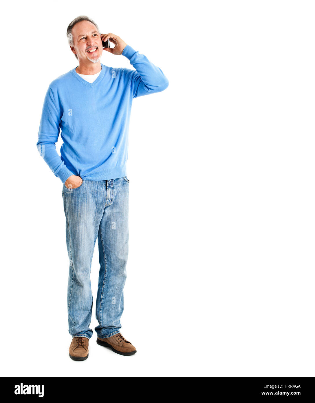 Elderly man guy talking Cut Out Stock Images & Pictures - Alamy