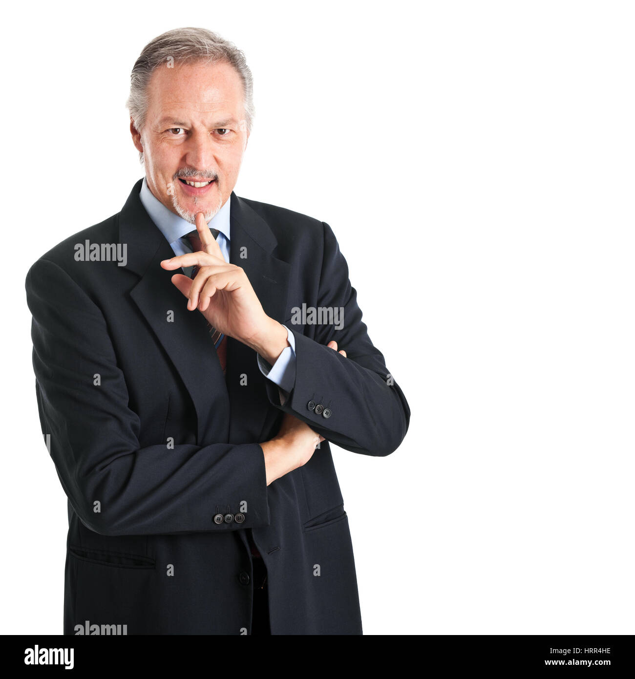 Male manager isolated on white Stock Photo - Alamy