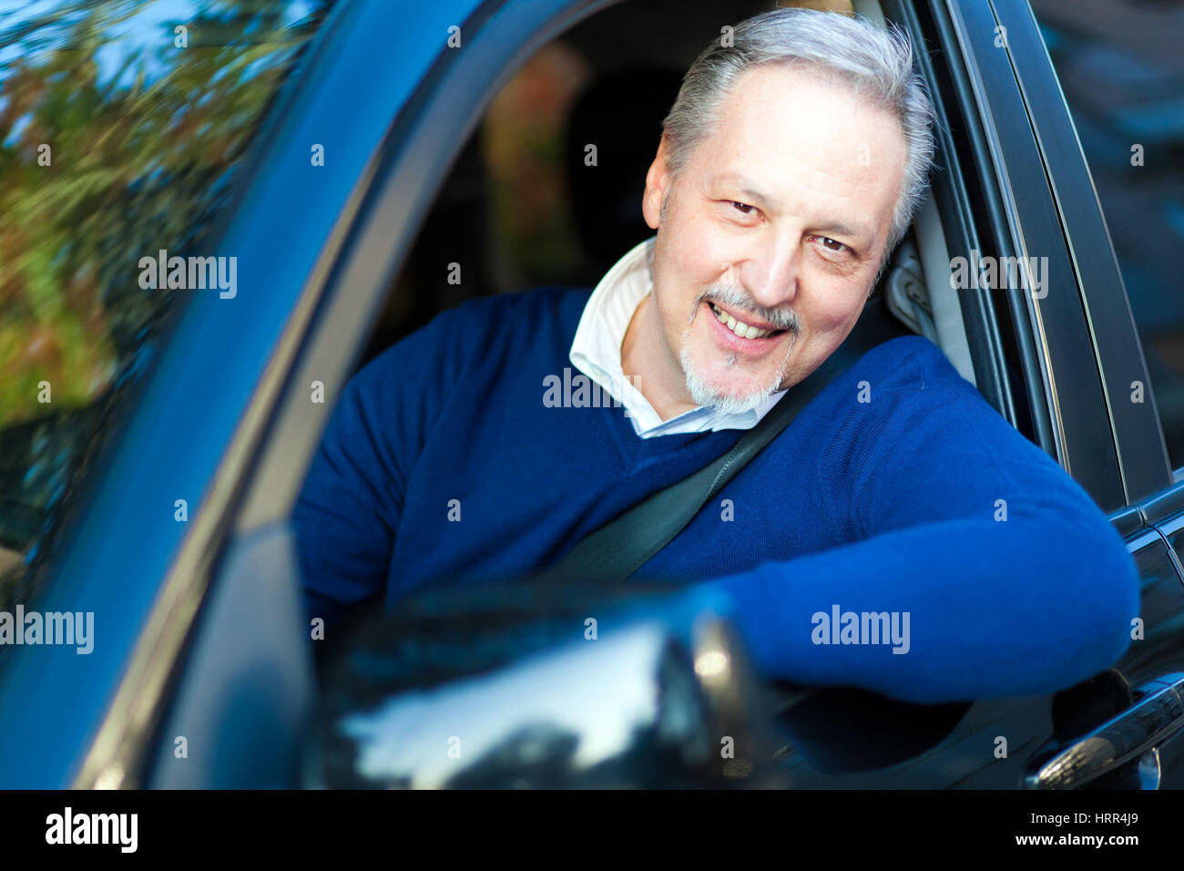 Man driving his car Stock Photo - Alamy