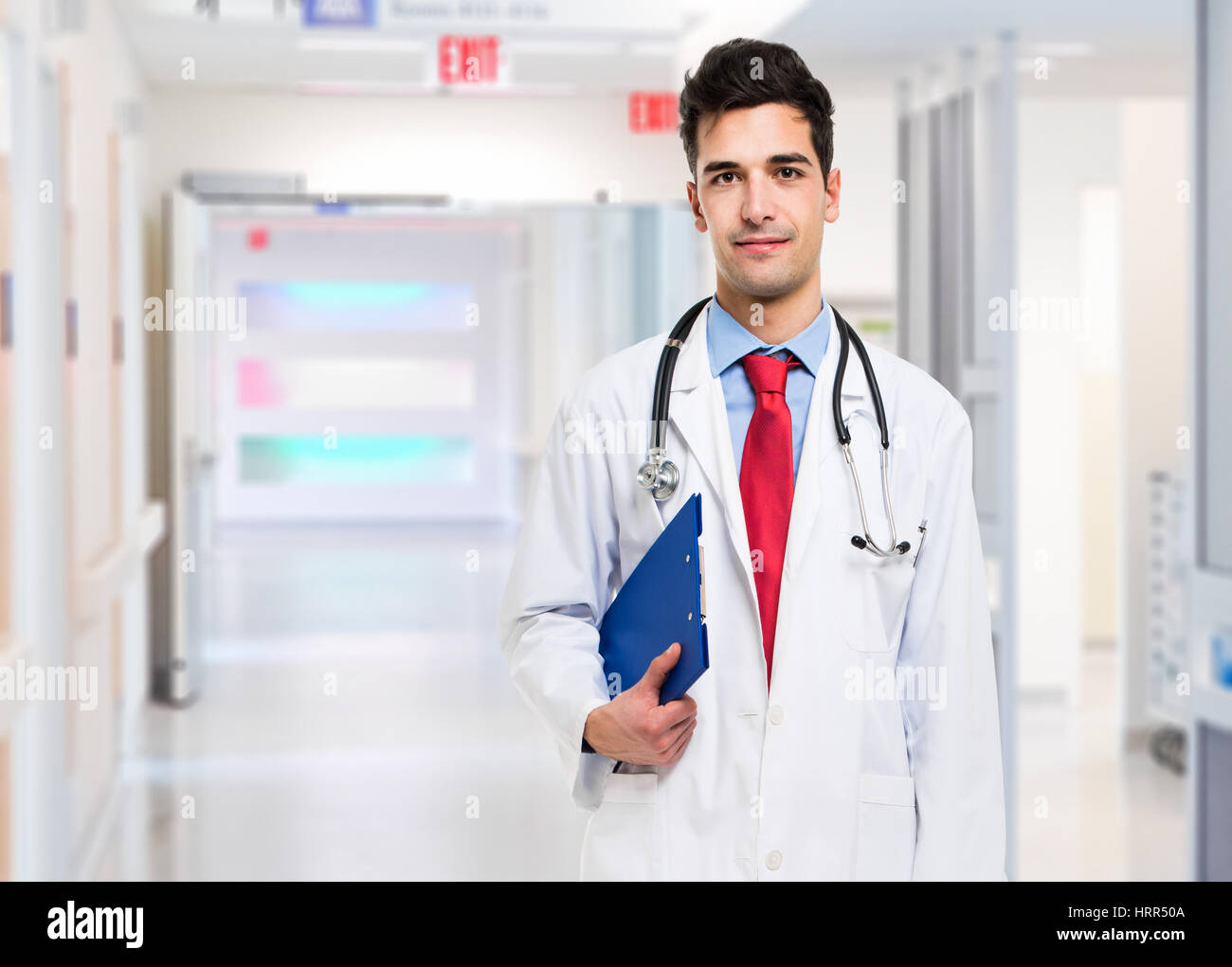 Doctor full length portrait Stock Photo - Alamy