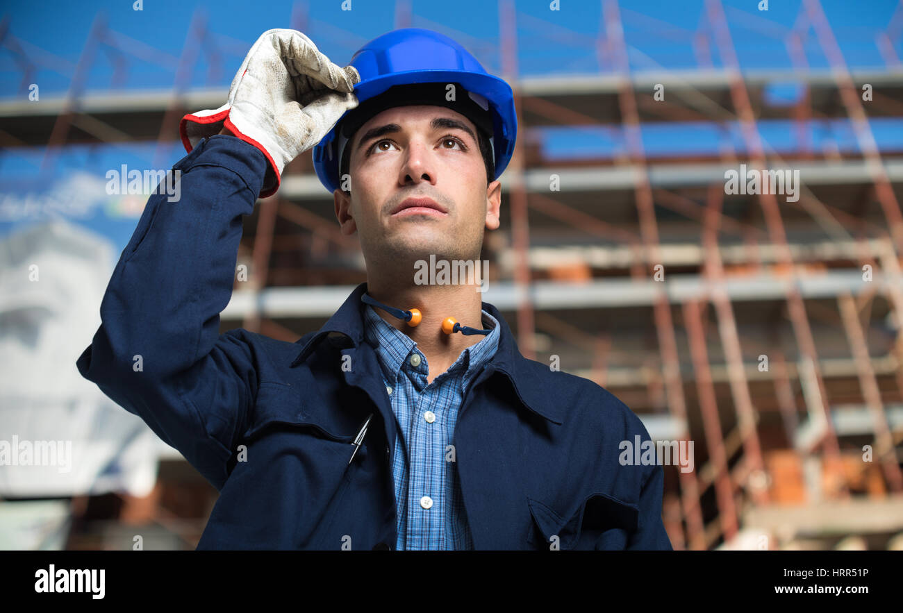Portrait of an industrial worker in a factory Stock Photo - Alamy