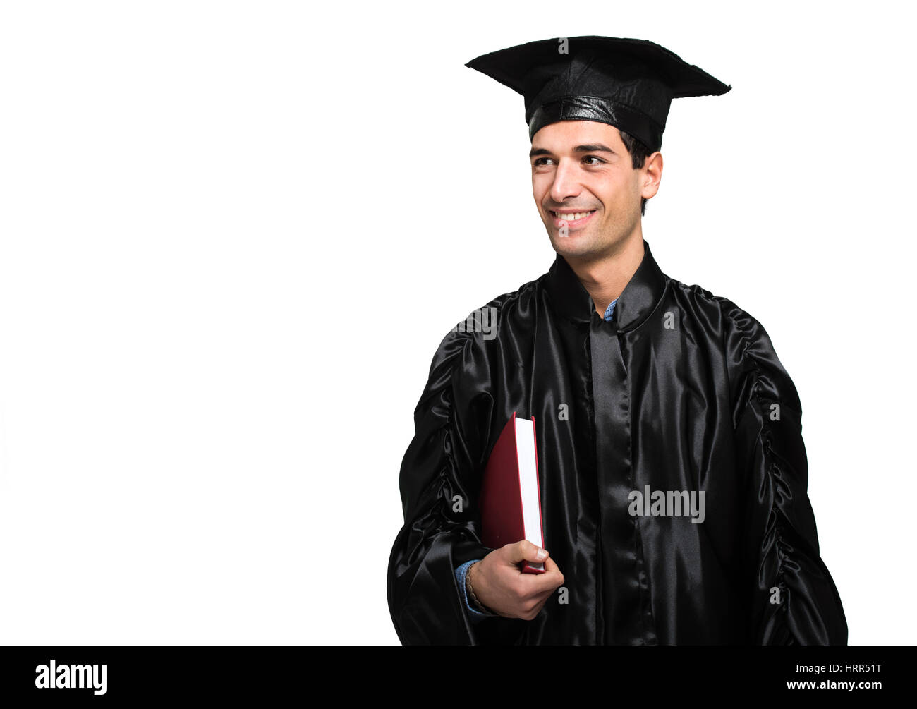 Portrait confident student graduation certificate hi-res stock ...