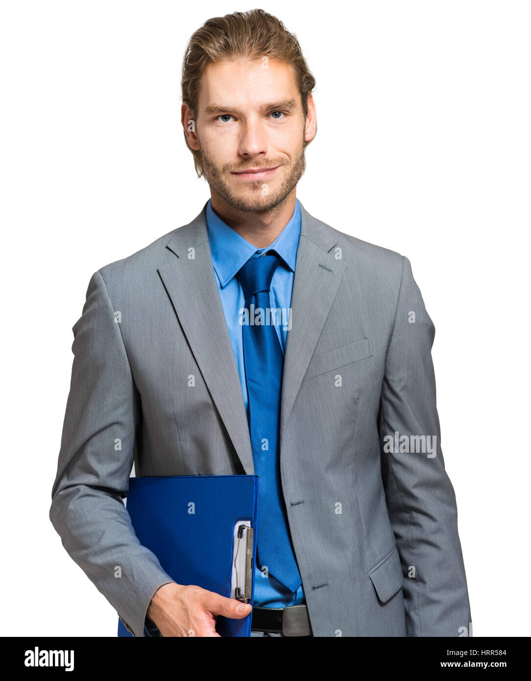 Smiling handsome manager portrait Stock Photo - Alamy