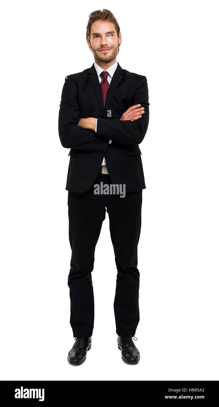 Handsome businessman full length portrait Stock Photo - Alamy