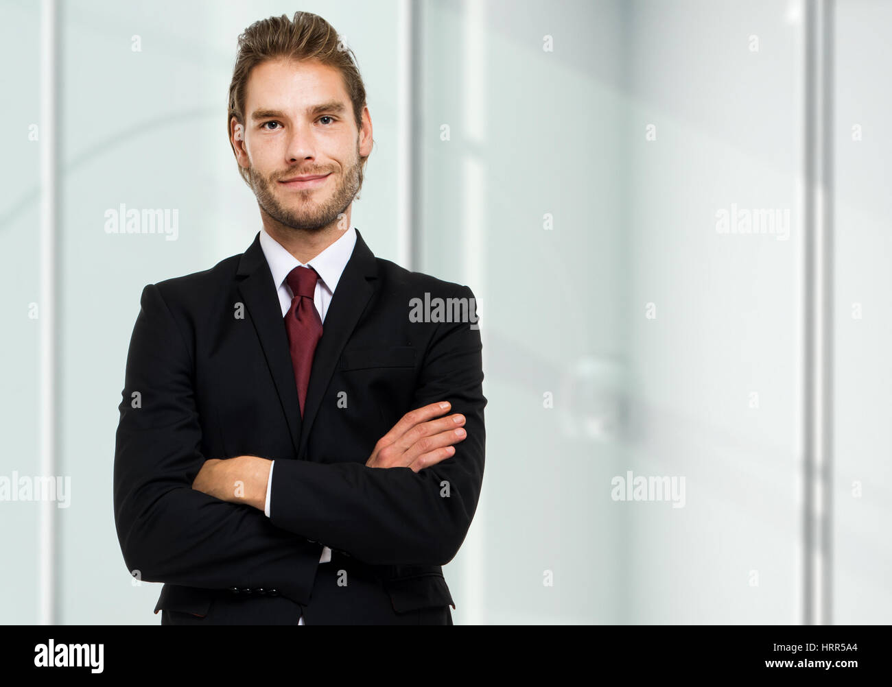 Handsome businessman full length portrait Stock Photo - Alamy