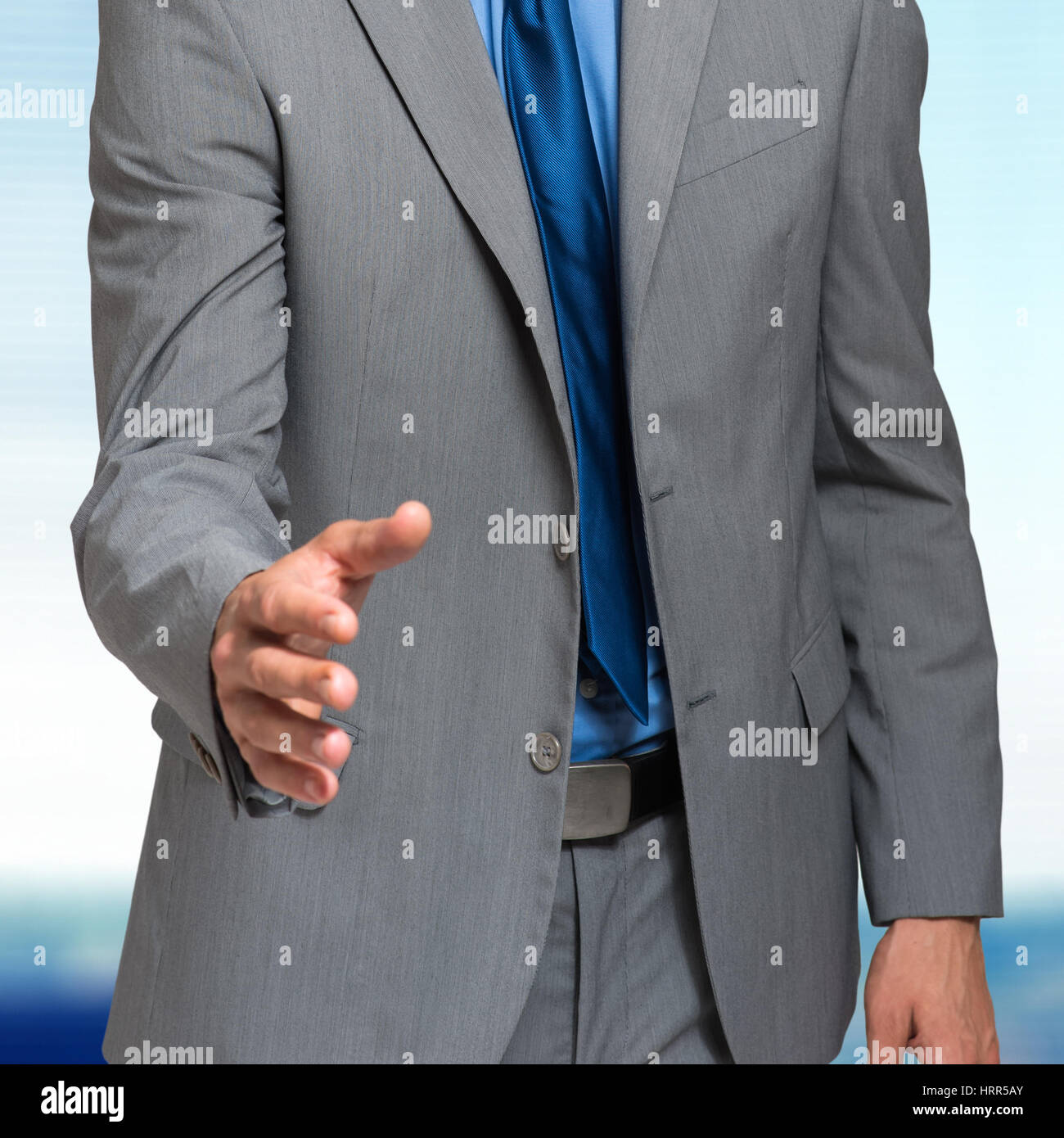 Businessman ready for an handshake Stock Photo - Alamy