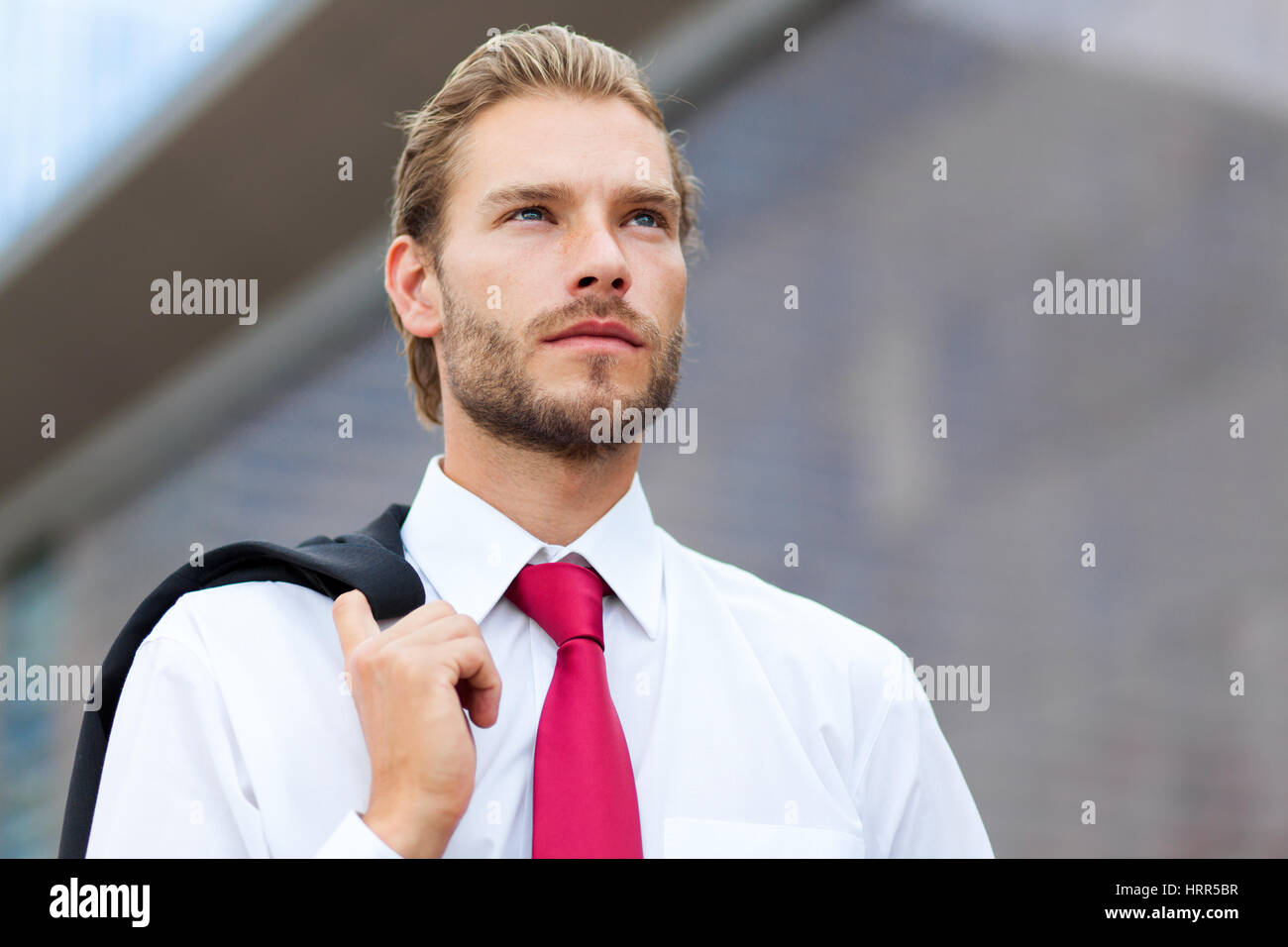 Handsome blonde male manager Stock Photo - Alamy