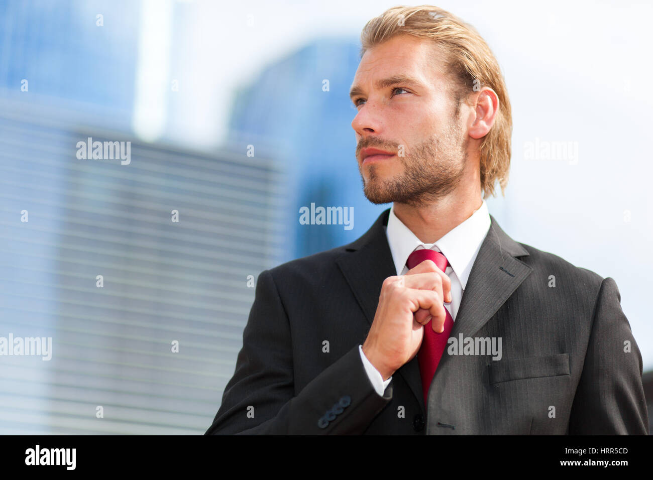 Handsome blonde male manager Stock Photo - Alamy