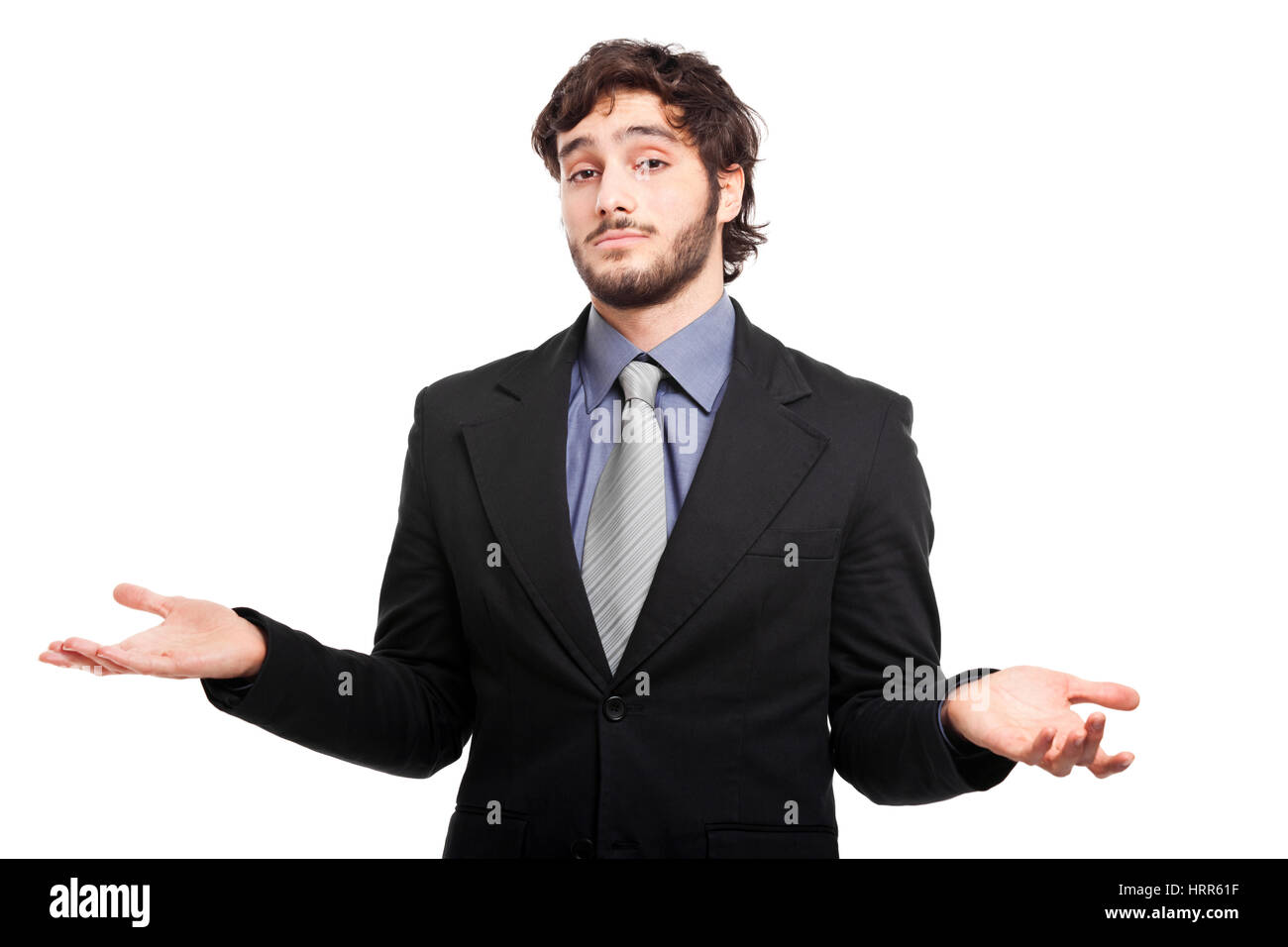 Approachable businessman with open arms Stock Photo - Alamy