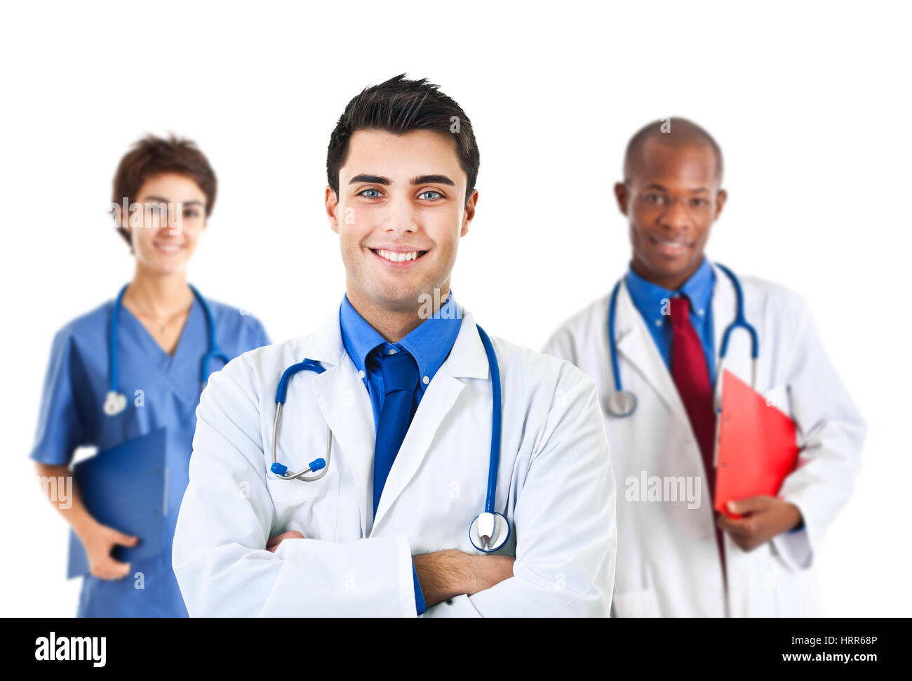 Group of doctors isolated on white Stock Photo - Alamy