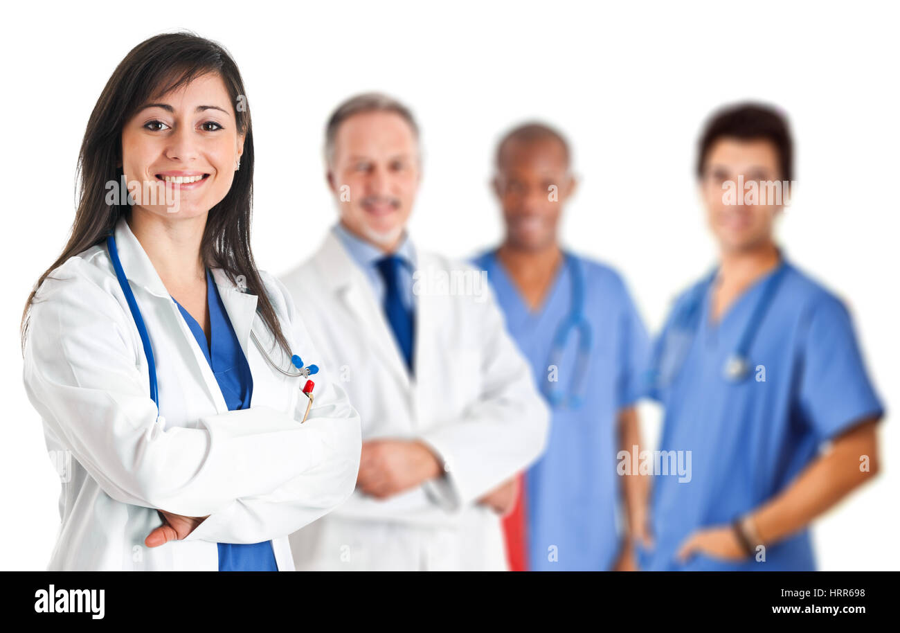 Group of doctors isolated on white Stock Photo - Alamy