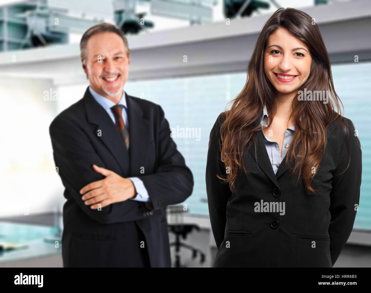 Couple of business partners Stock Photo - Alamy