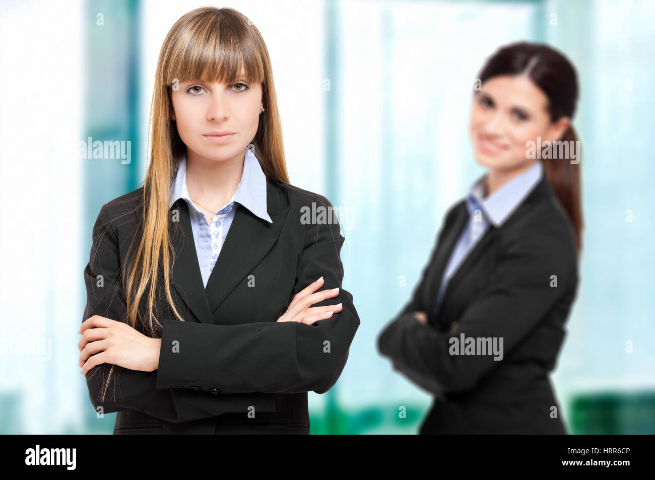 Smiling business women in the office Stock Photo - Alamy