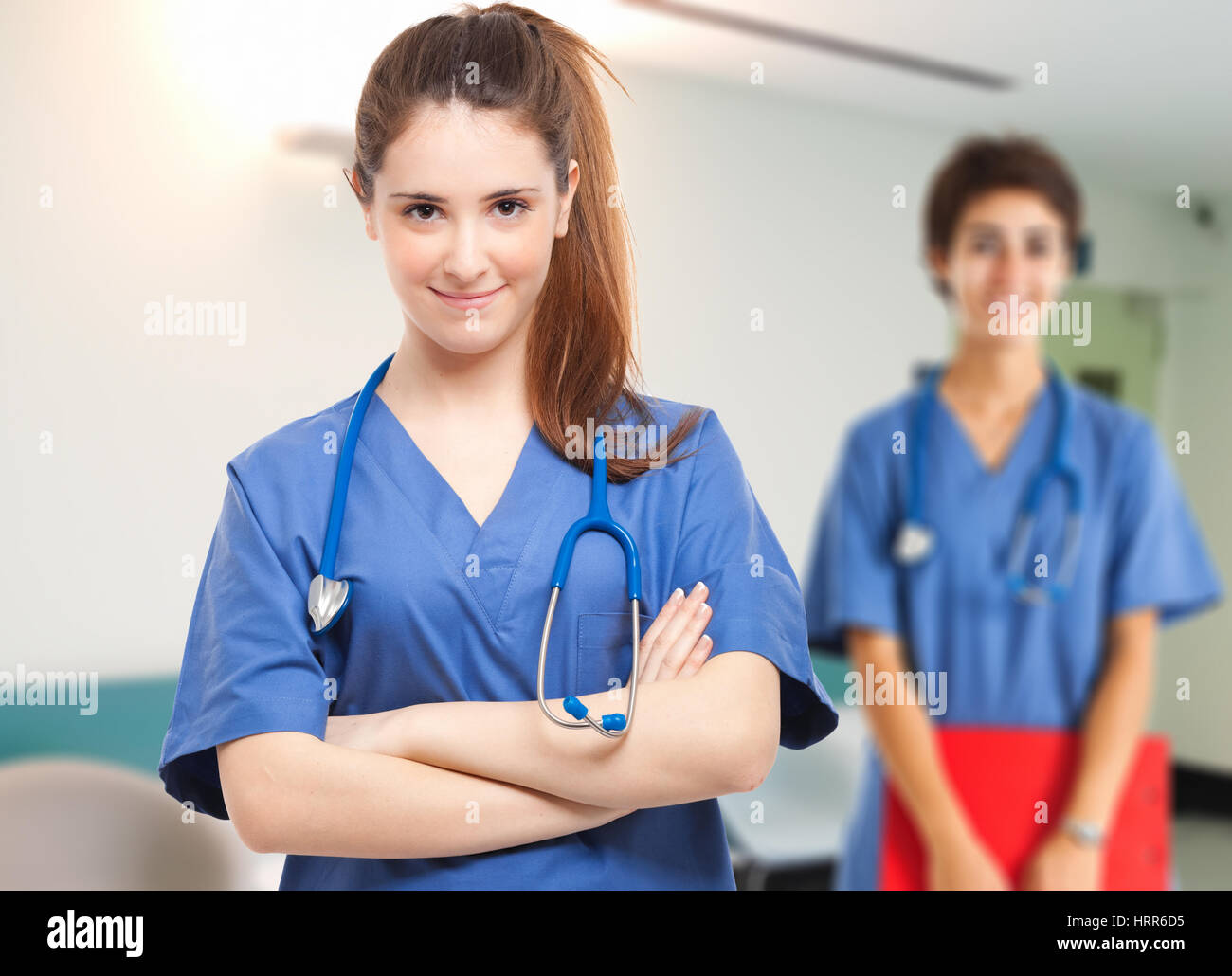 Two nurses at the hospital Stock Photo - Alamy