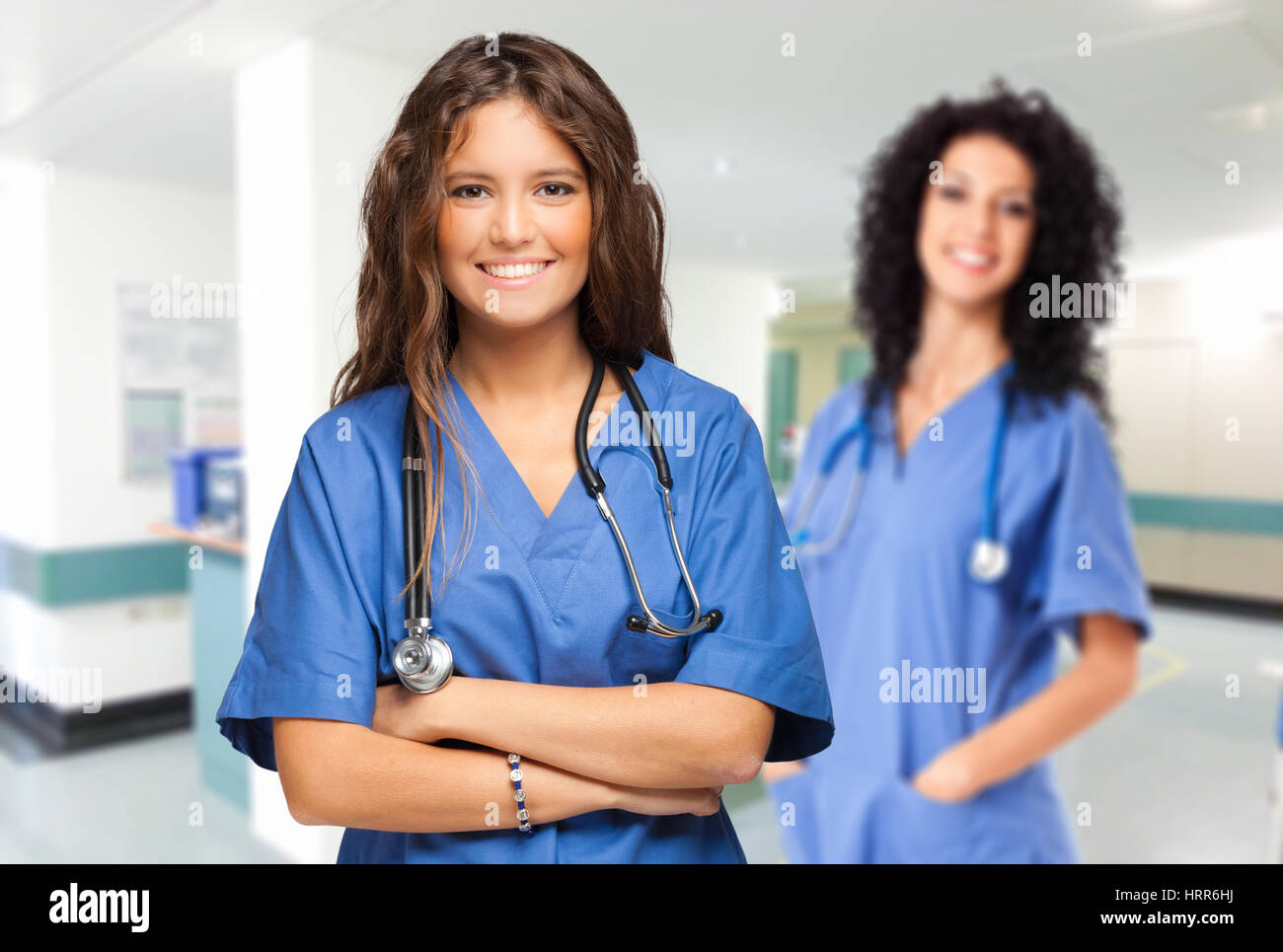 Two nurses at the hospital Stock Photo - Alamy