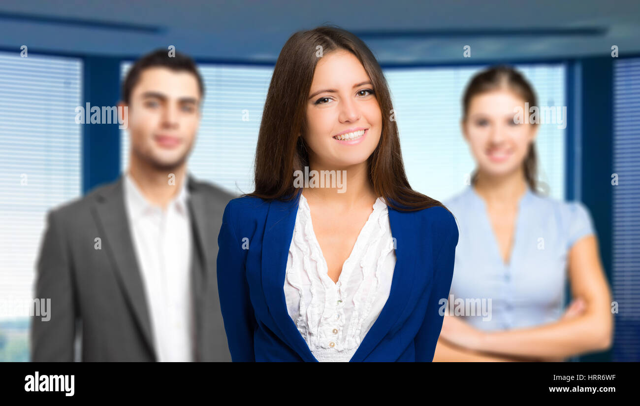 Portrait of happy business partners looking at camera Stock Photo - Alamy