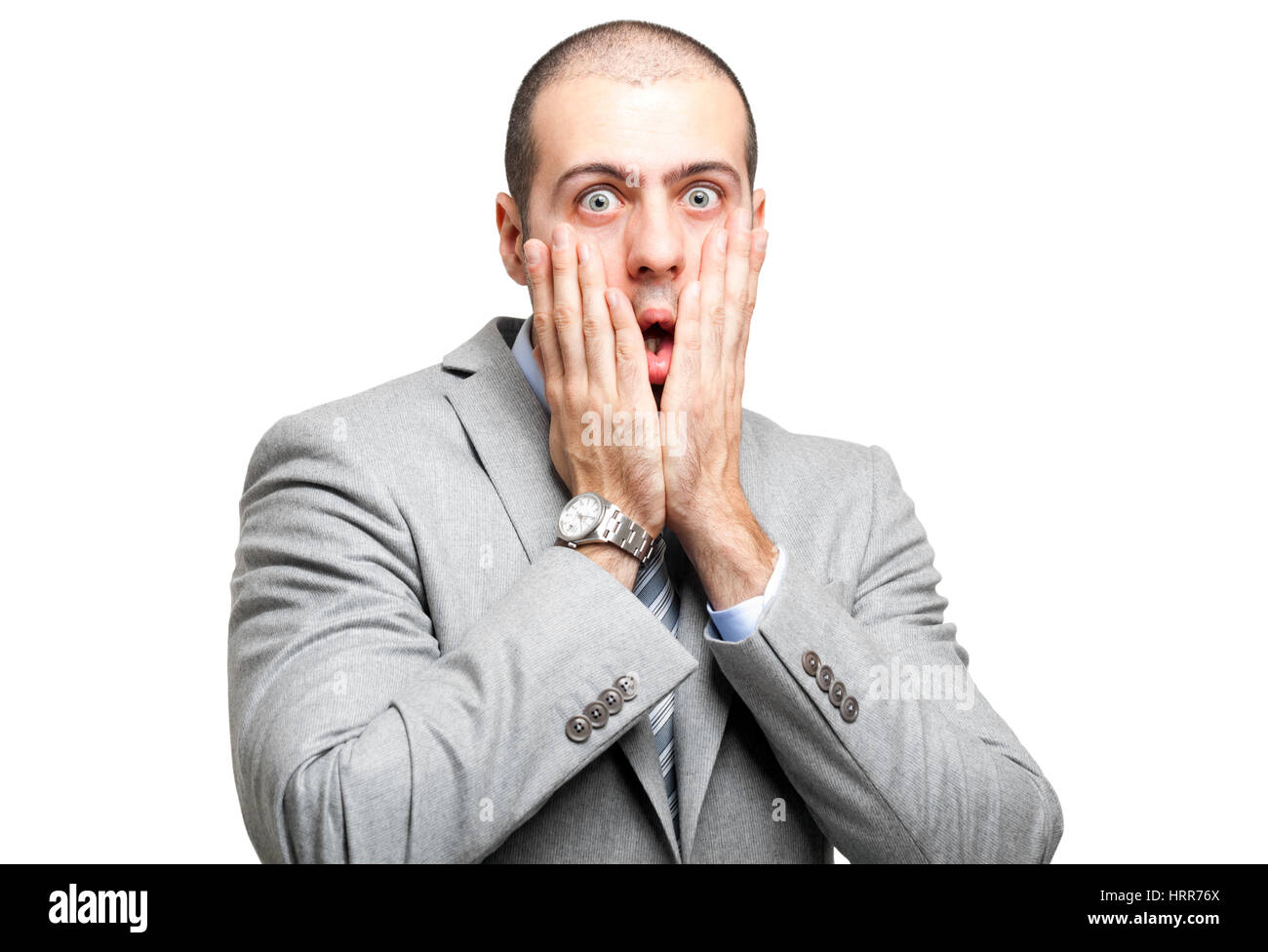 Shocked businessman portrait Stock Photo - Alamy