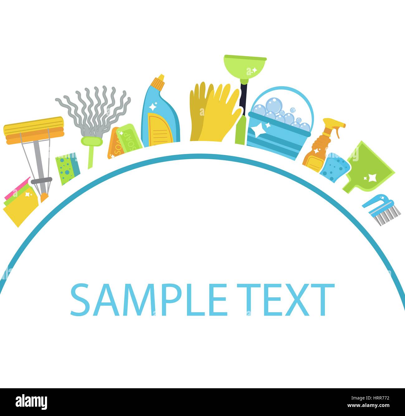 Cleaning Supplies Border