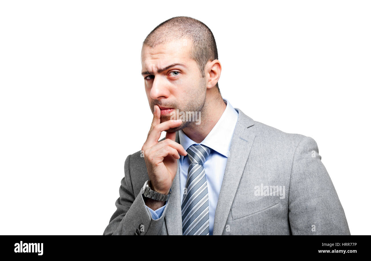 Doubtful businessman hi-res stock photography and images - Alamy