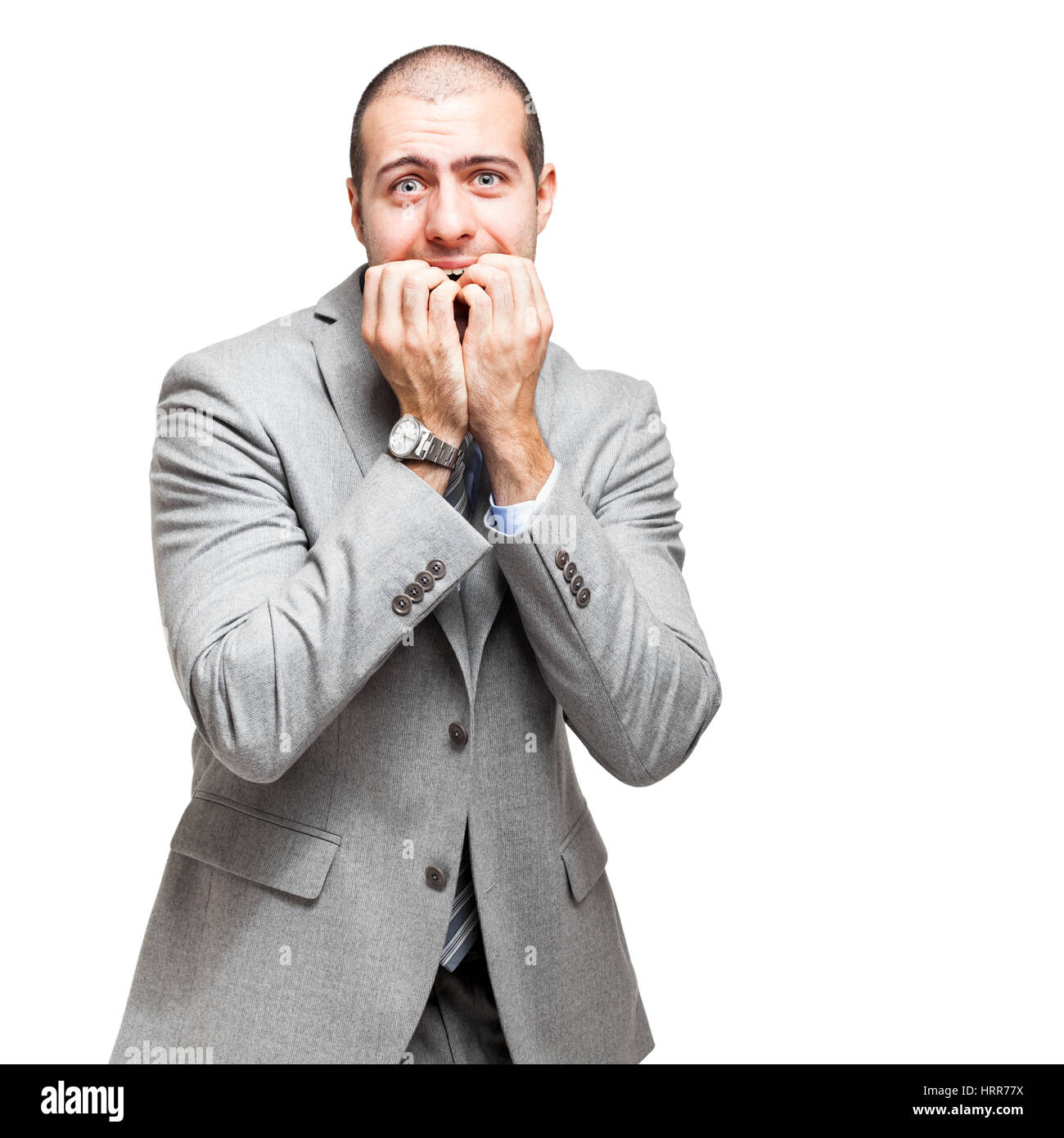 Scared businessman hi-res stock photography and images - Alamy