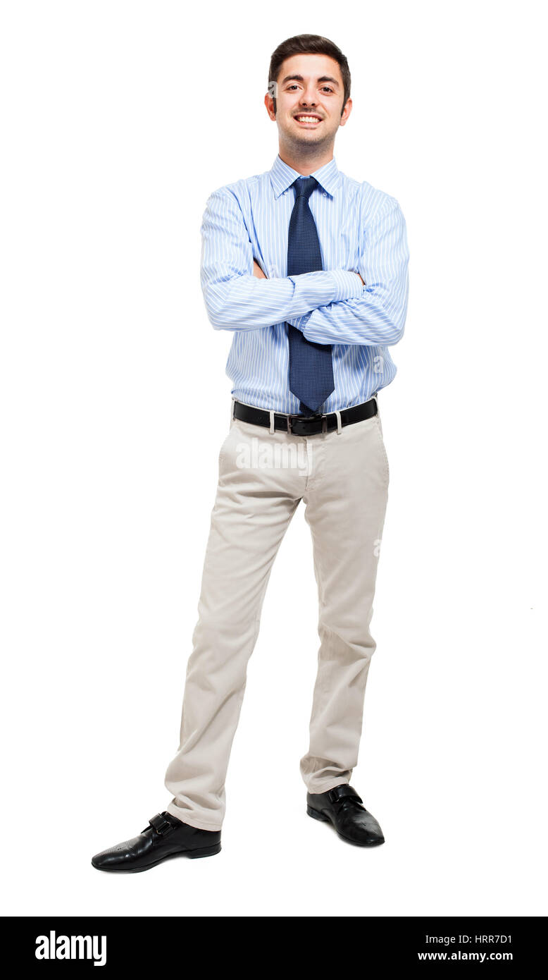 Portrait of an handsome business man full length Stock Photo - Alamy