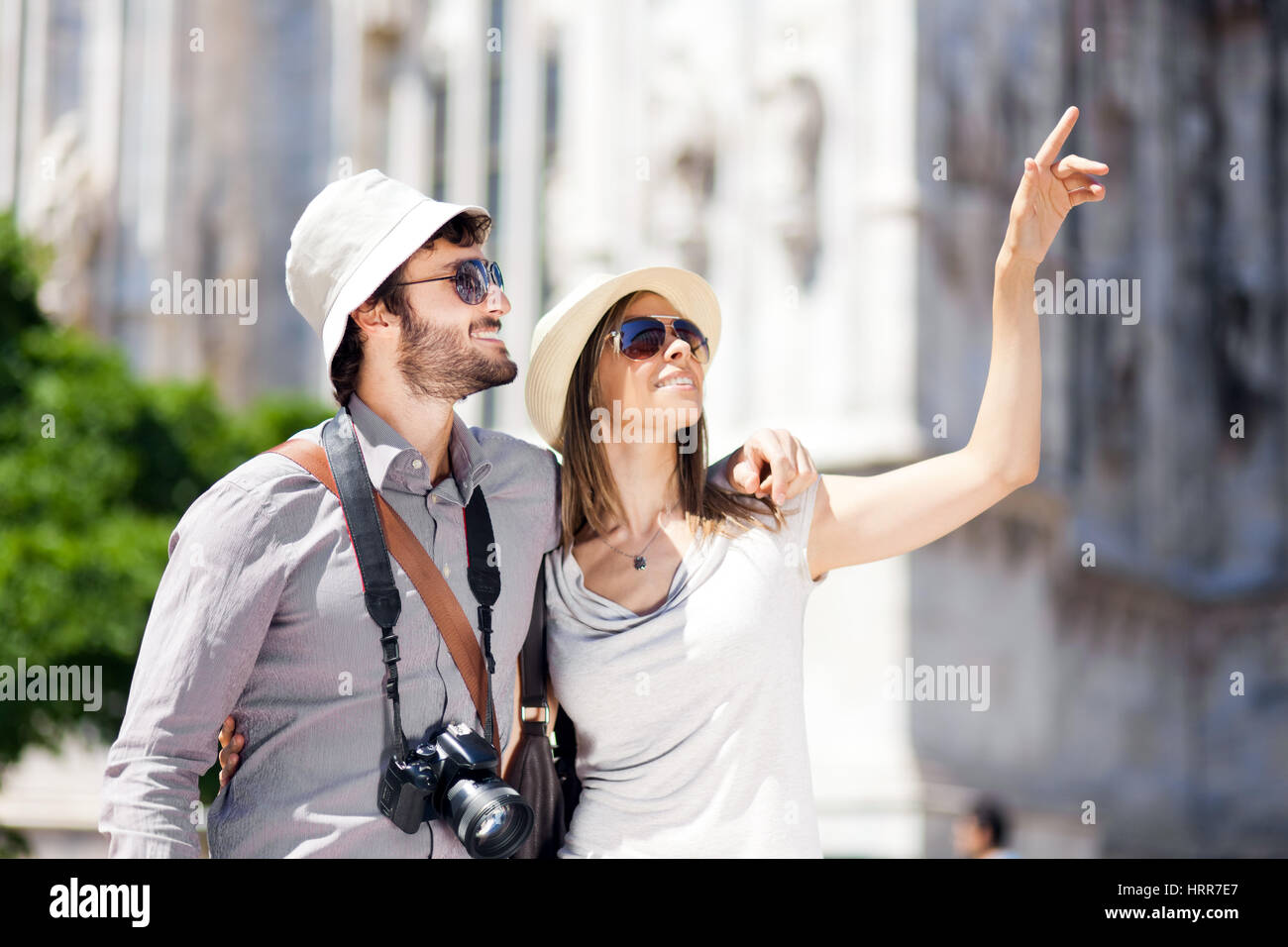 Young couple of turists in the city Stock Photo - Alamy