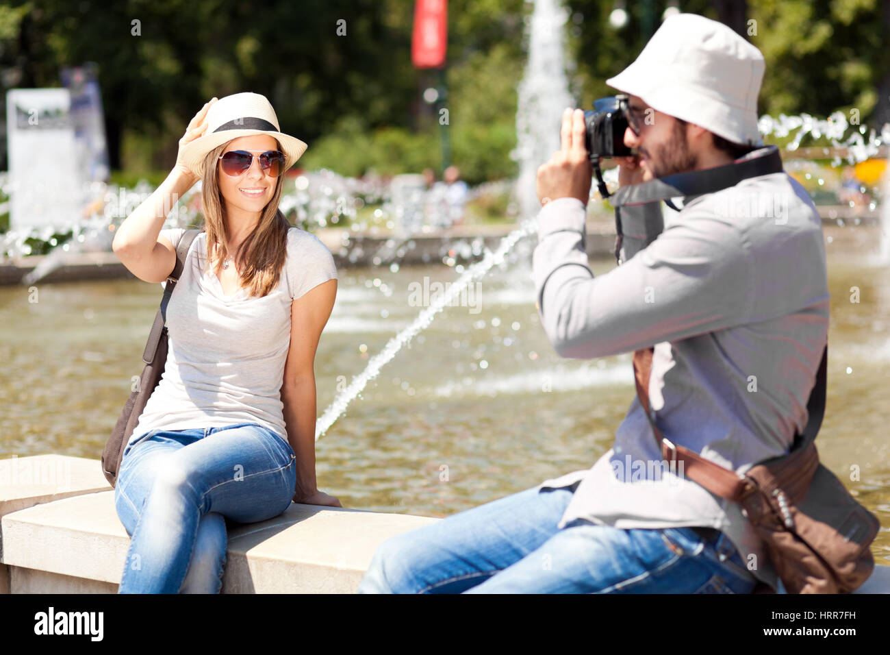Young woman taking directions hi-res stock photography and images - Alamy