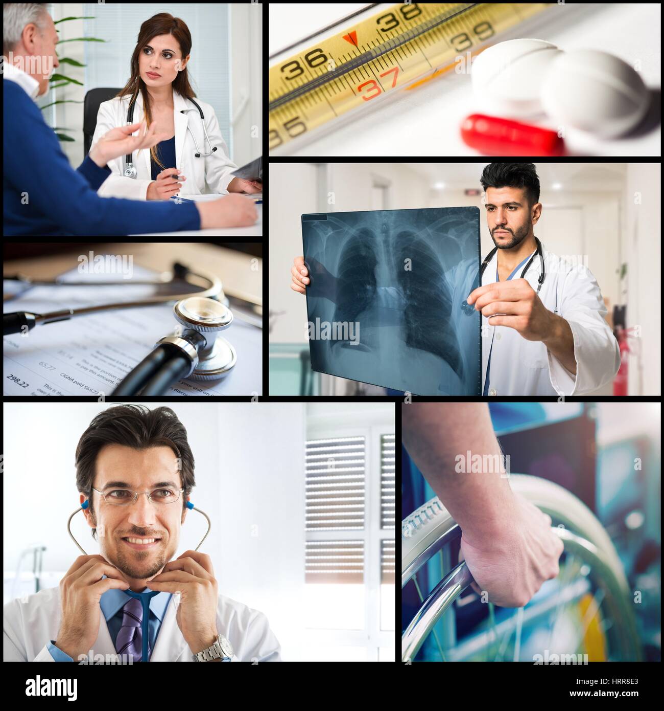 Collection of images of medical people at work Stock Photo - Alamy