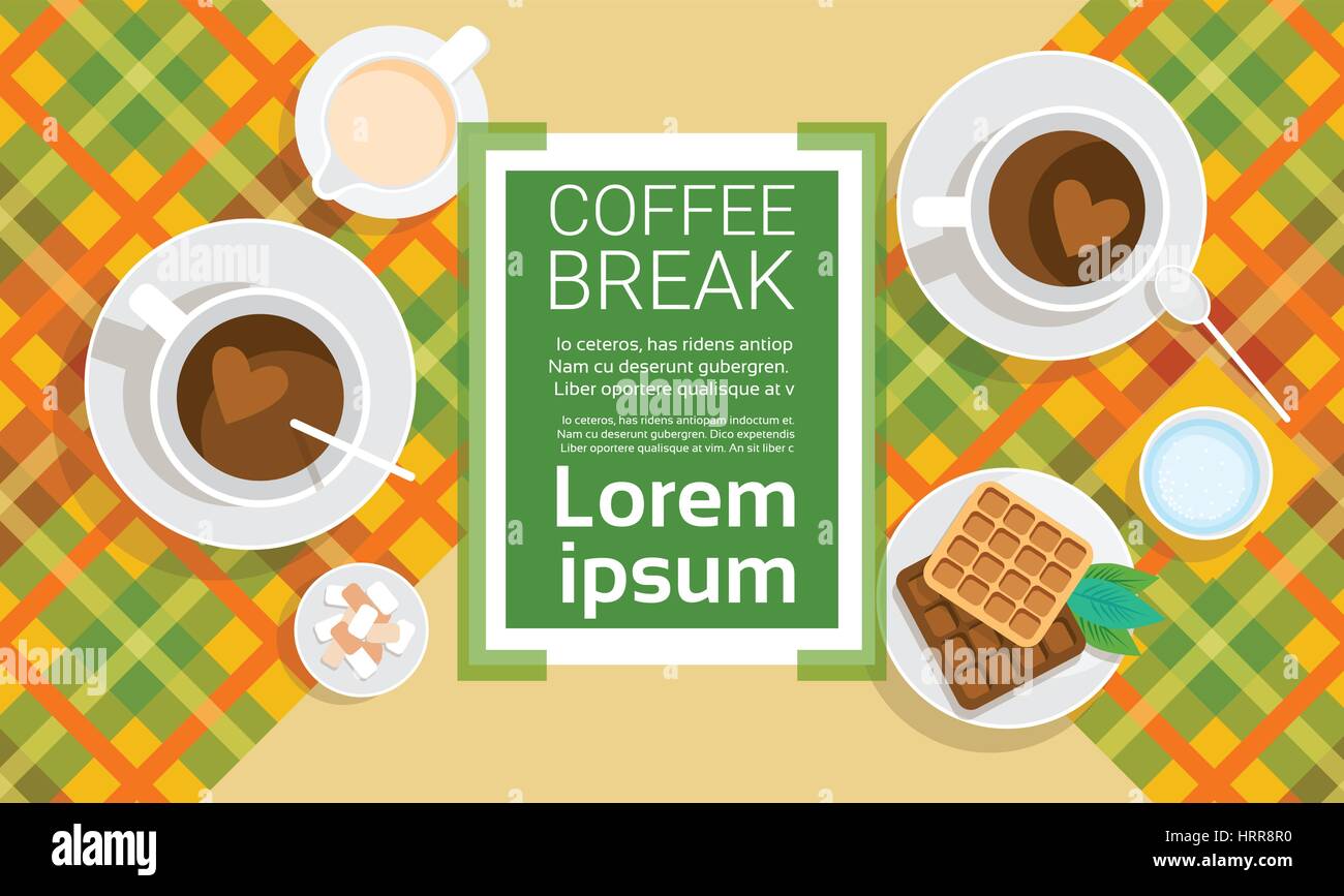 Breakfast table top view Stock Vector Images - Alamy